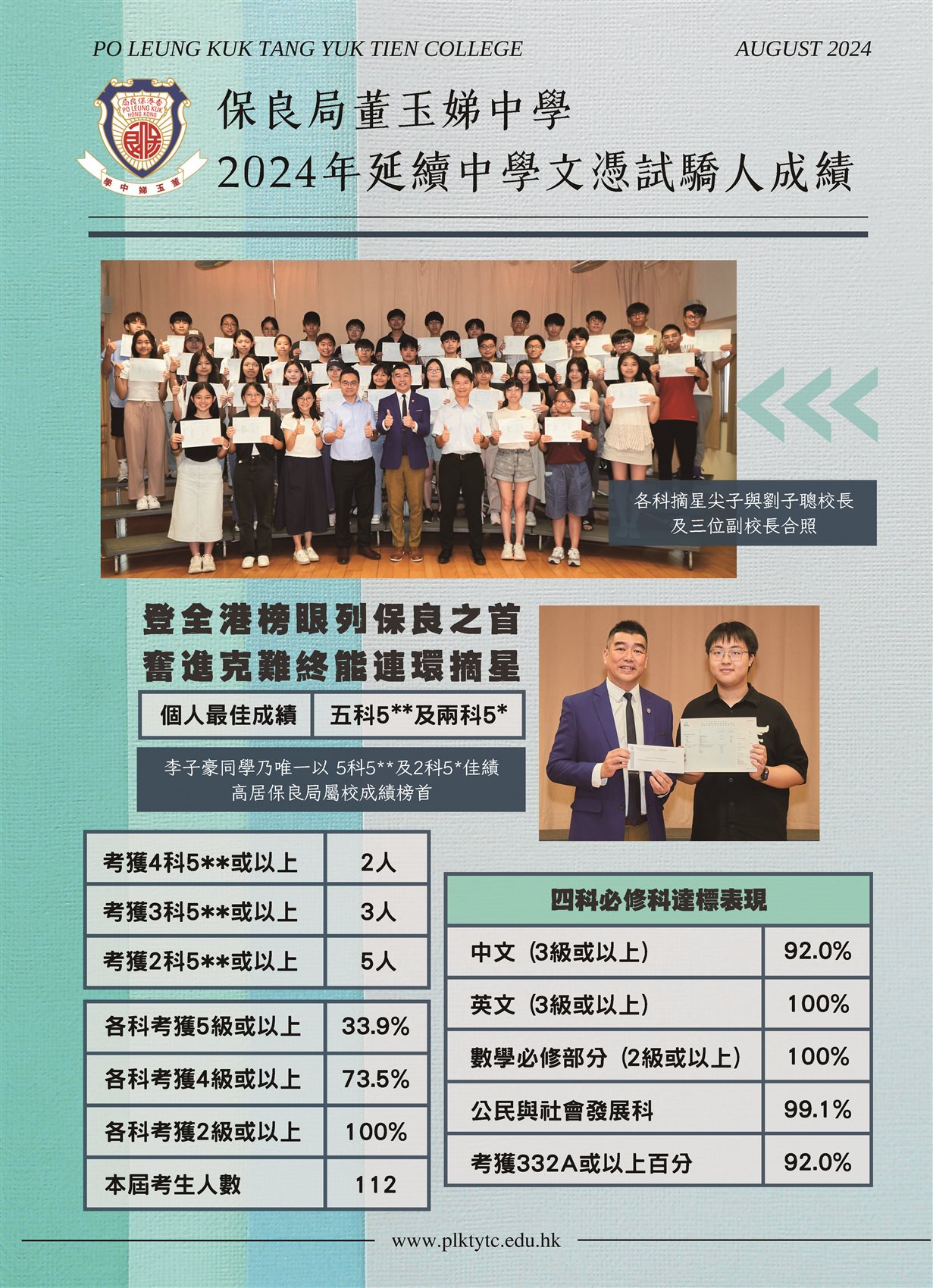 2024年延續中學文憑試驕人成績